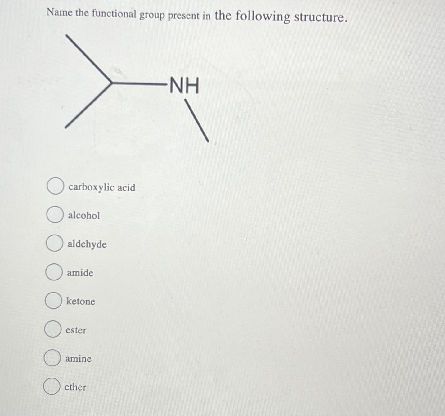 Solved Name the functional group present in the following | Chegg.com