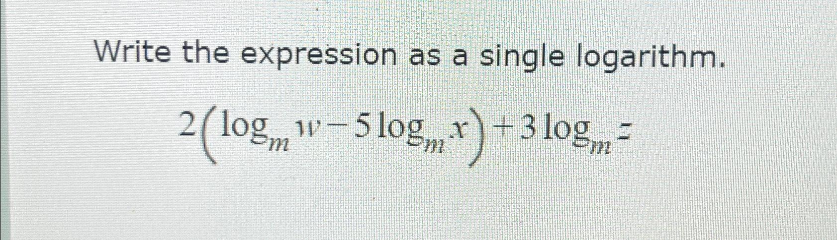 Solved Write the expression as a single | Chegg.com