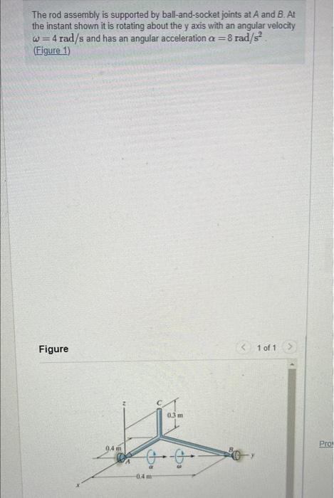 Solved The rod assembly is supported by ball-and-socket | Chegg.com ...