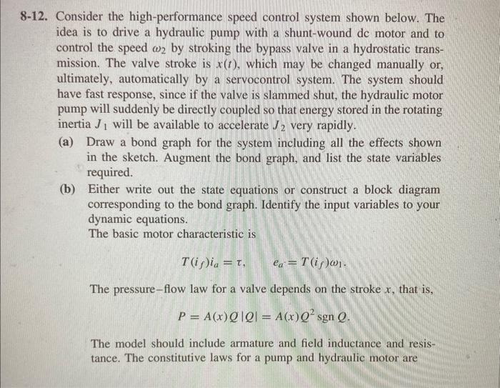 Solved 12. Consider the high-performance speed control | Chegg.com