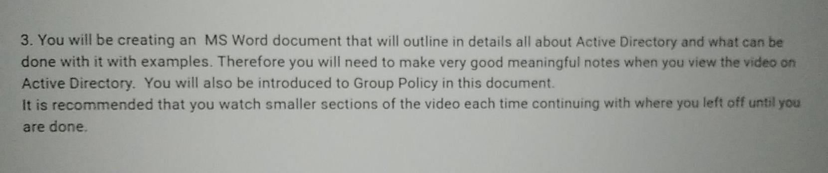 Solved Assignment 3 - All about Active Directory and Group | Chegg.com