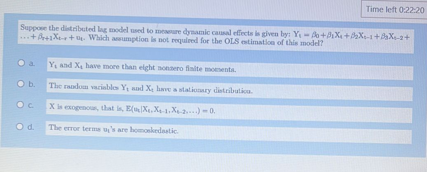 Solved Suppose the distributed lag model used to measure | Chegg.com