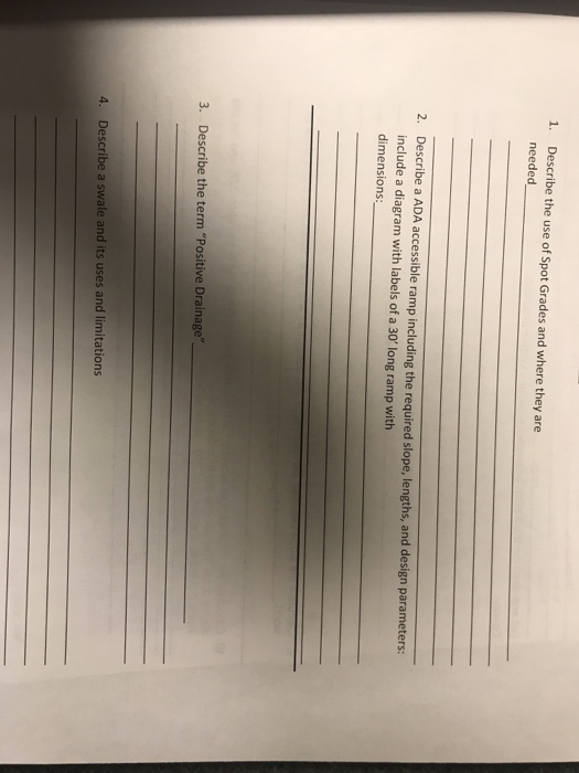 Solved 1. Describe the use of Spot Grades and where they are | Chegg.com