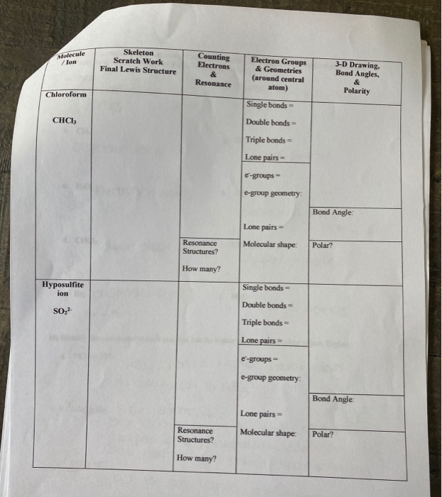 Solved complete the table below following the example shown | Chegg.com