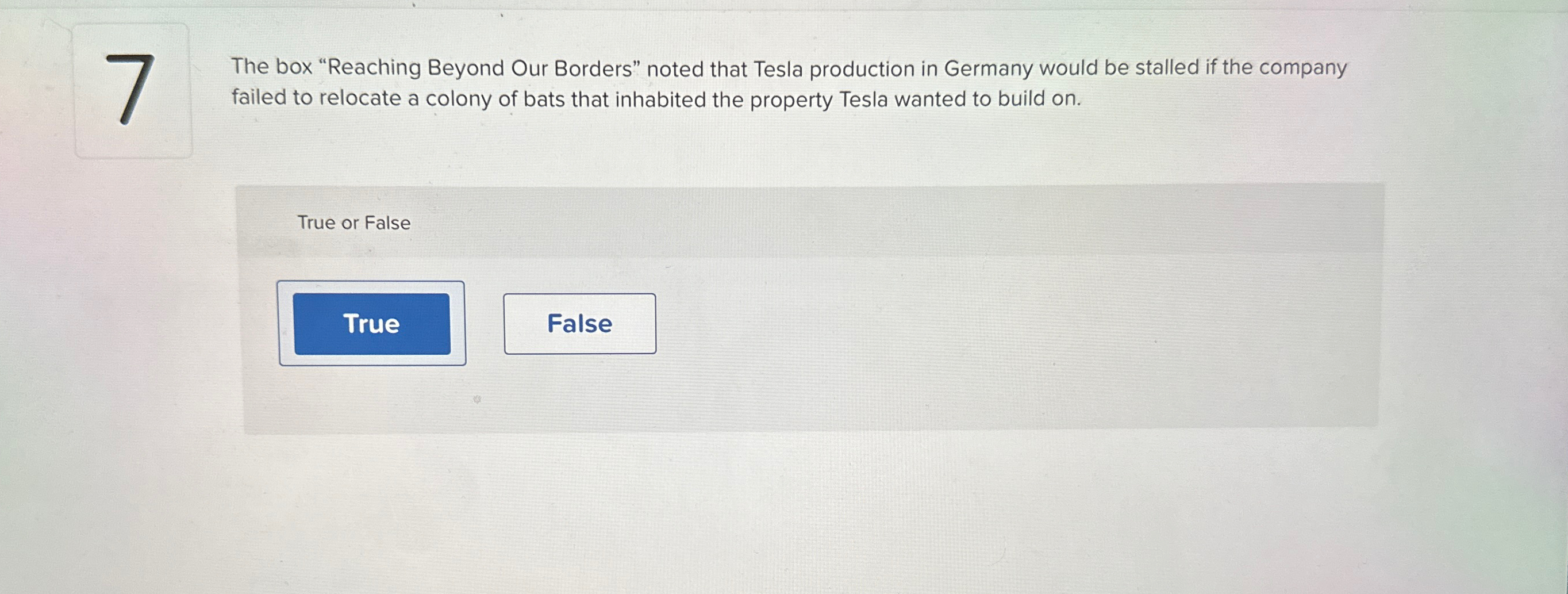 Solved The box "Reaching Beyond Our Borders" noted that | Chegg.com