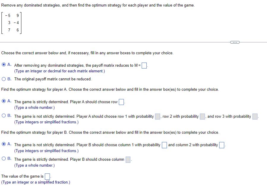 Solved Remove any dominated strategies, and then find the | Chegg.com