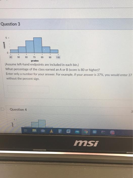 Solved Question 3 count 1 50 1 60 40 100 70 grades (Assume | Chegg.com