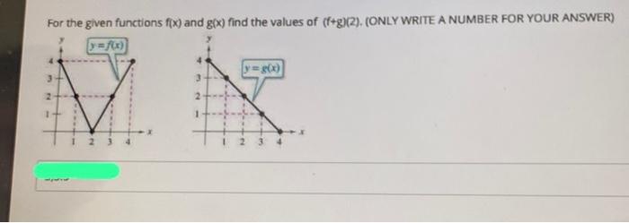 Solved For the given functions f(x) and g(x) find the values | Chegg.com