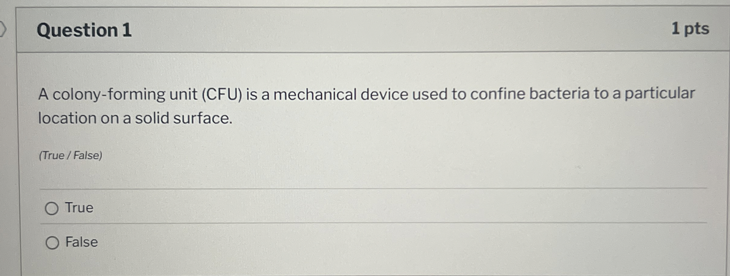 Solved Question 1A colony-forming unit (CFU) ﻿is a | Chegg.com