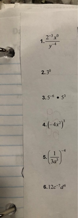 Solved show steps so I can understand how to solve 1-6 (I | Chegg.com