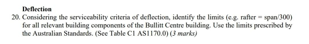 Solved Deflection 20. Considering the serviceability | Chegg.com