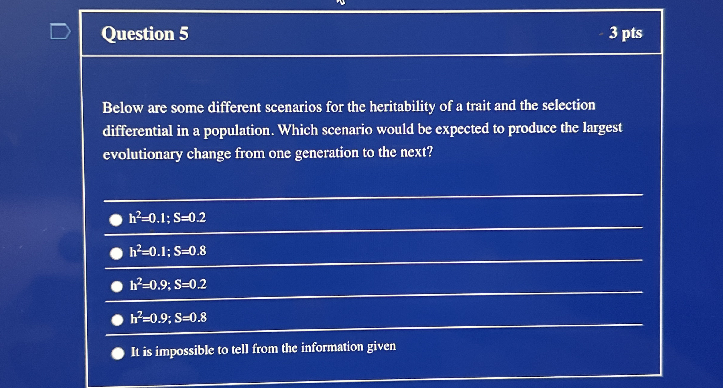 Solved Question 53 ﻿ptsBelow are some different scenarios | Chegg.com