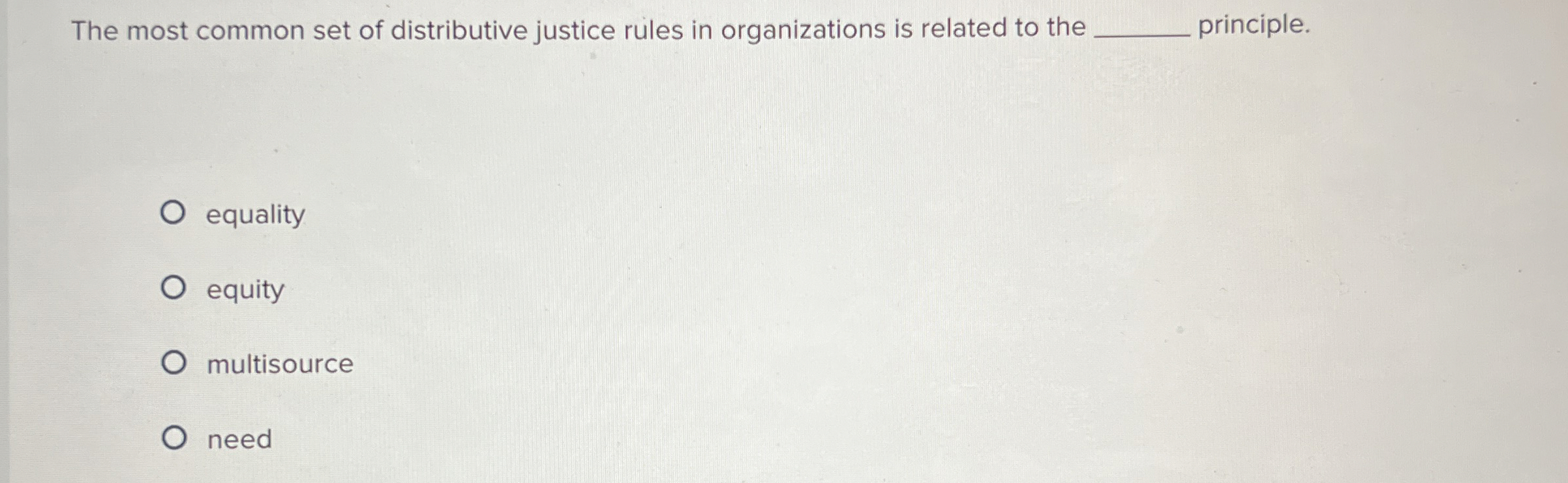 Solved The most common set of distributive justice rules in | Chegg.com