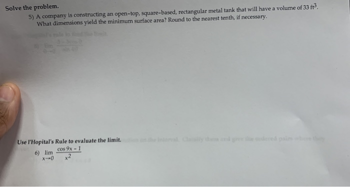 Solved Solve the problem. 5) A company is constructing an | Chegg.com