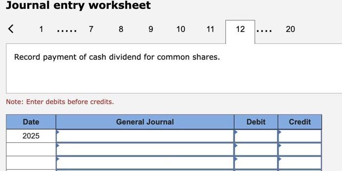 Solved Journal entry worksheet \begin{tabular}{llllll}