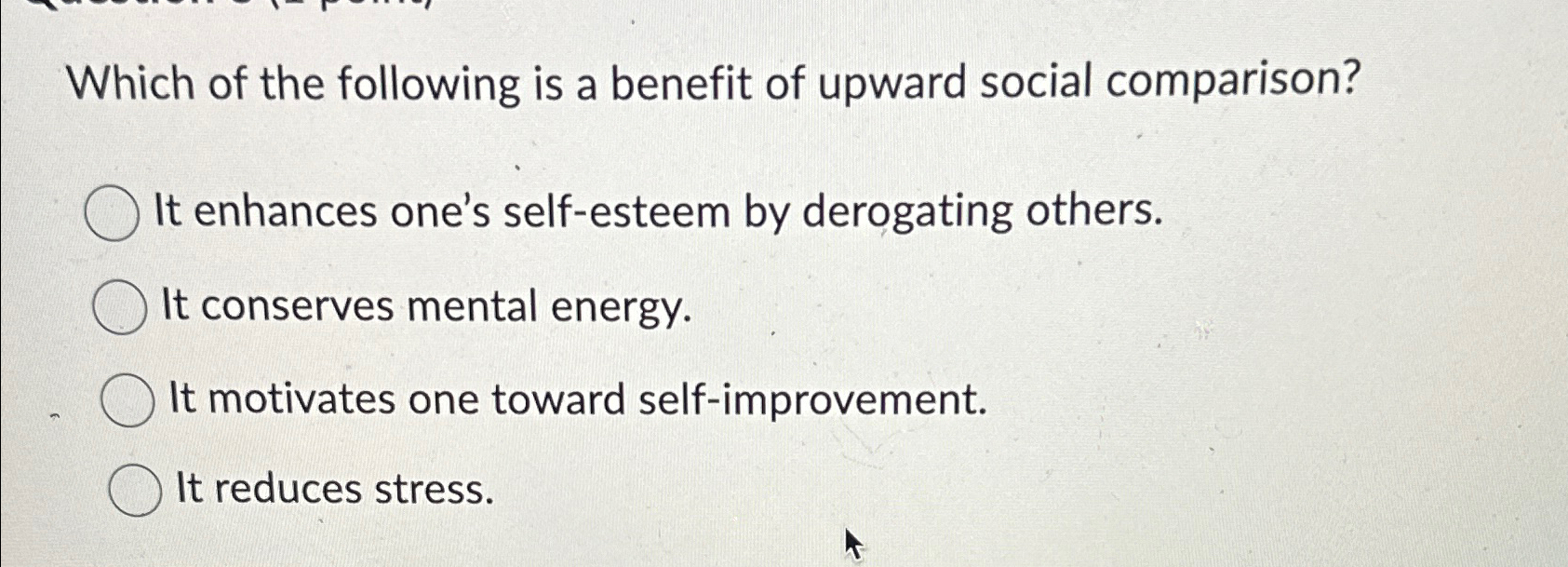 Solved Which of the following is a benefit of upward social | Chegg.com