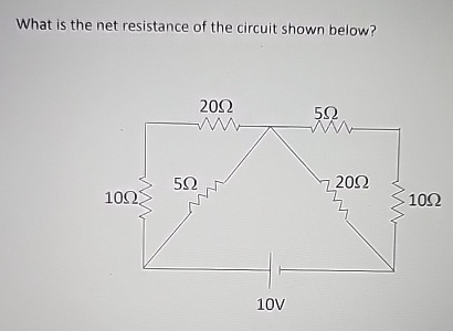 Solved What is the net resistance of the circuit shown | Chegg.com