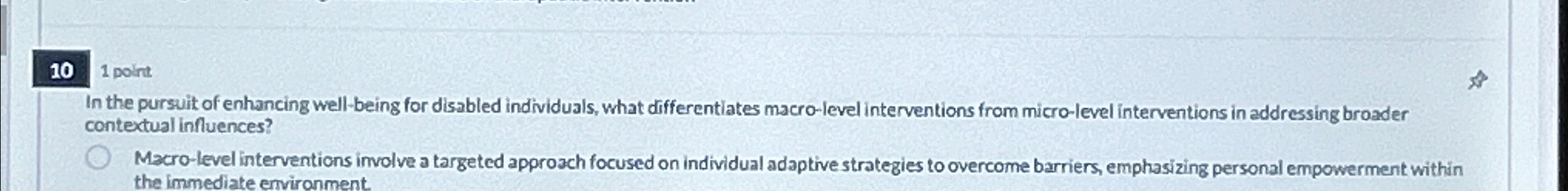 Solved 10 1 ﻿pointIn the pursuit of enhancing well-being for | Chegg.com