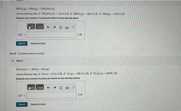 Solved HNO4( s)+NH3( s)→NH4NO5( s) Une the following abta: S | Chegg.com