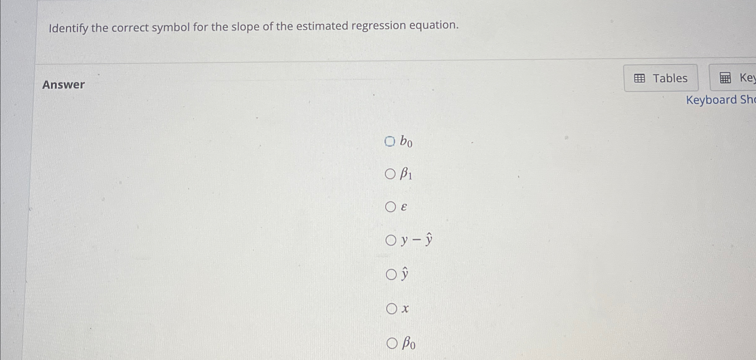 Solved Identify the correct symbol for the slope of the | Chegg.com