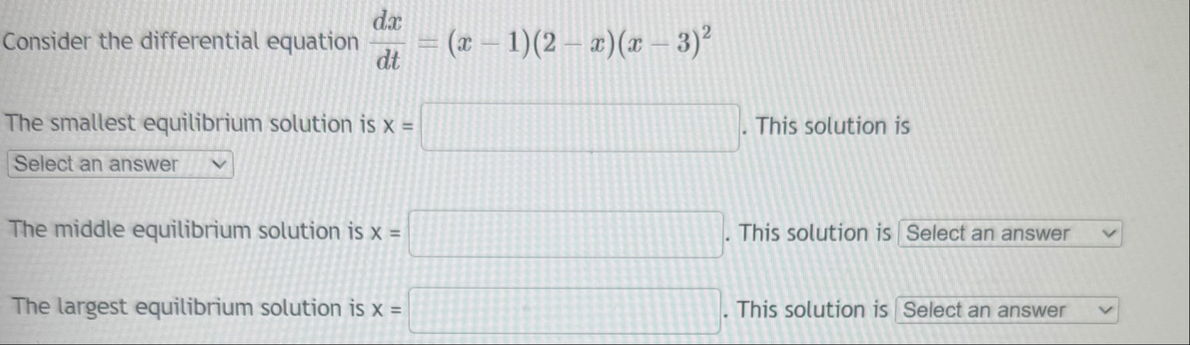 Solved Consider the differential equation | Chegg.com