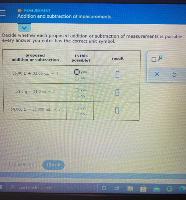 Solved MEASUREMENT Addition and subtraction of measurements | Chegg.com