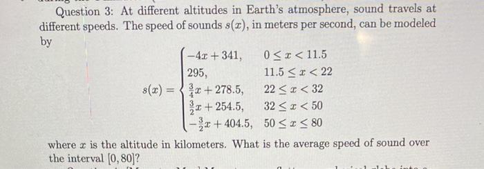 Solved Question 3: At different altitudes in Earth's | Chegg.com