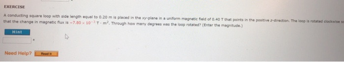 Solved T&T3.42 EXERCISE A conducting square loop with side | Chegg.com