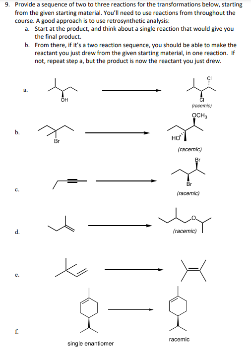 Solved Provide a sequence of ﻿two to ﻿three reactions for | Chegg.com