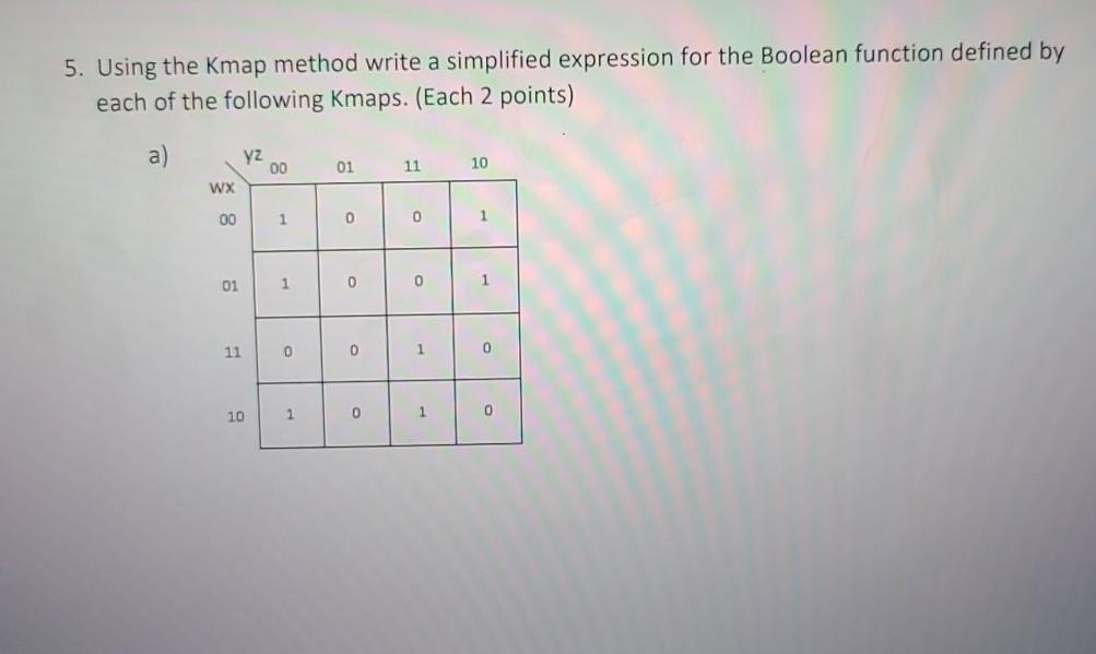 Solved 2. Using the Kmap method write a simplified | Chegg.com
