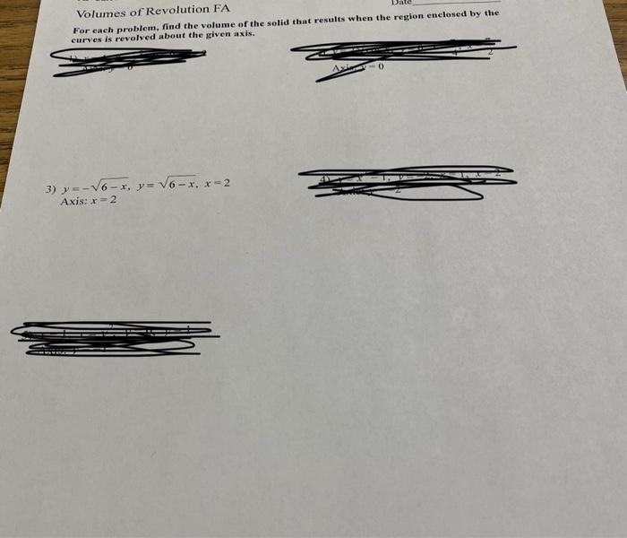 Solved For each problem, find the volume of the solid that | Chegg.com