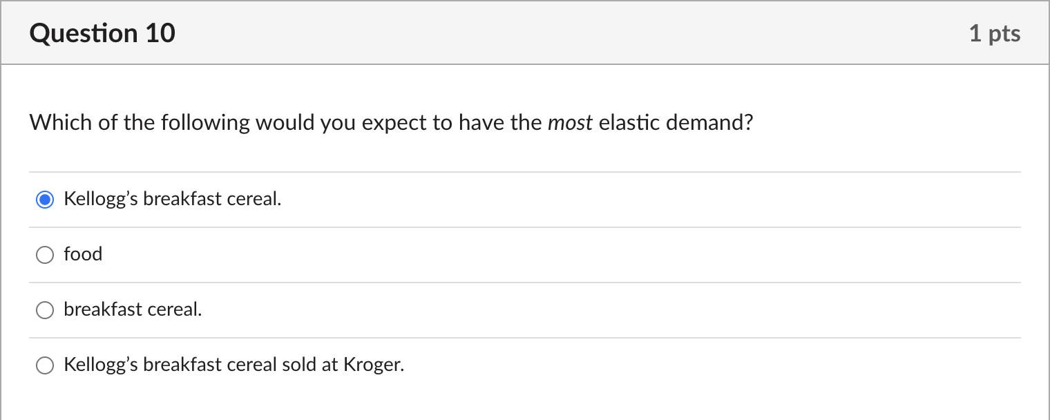 Solved Question 10Which of the following would you expect to | Chegg.com