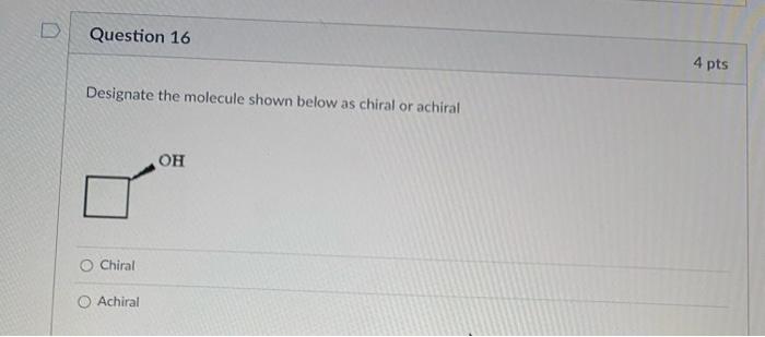 Solved Does this molecule have an internal plane of | Chegg.com