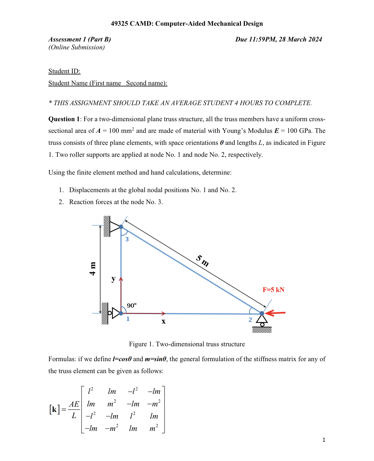 Solved Assessment 1 (Part B)Due 11:59PM, 28 ﻿March | Chegg.com