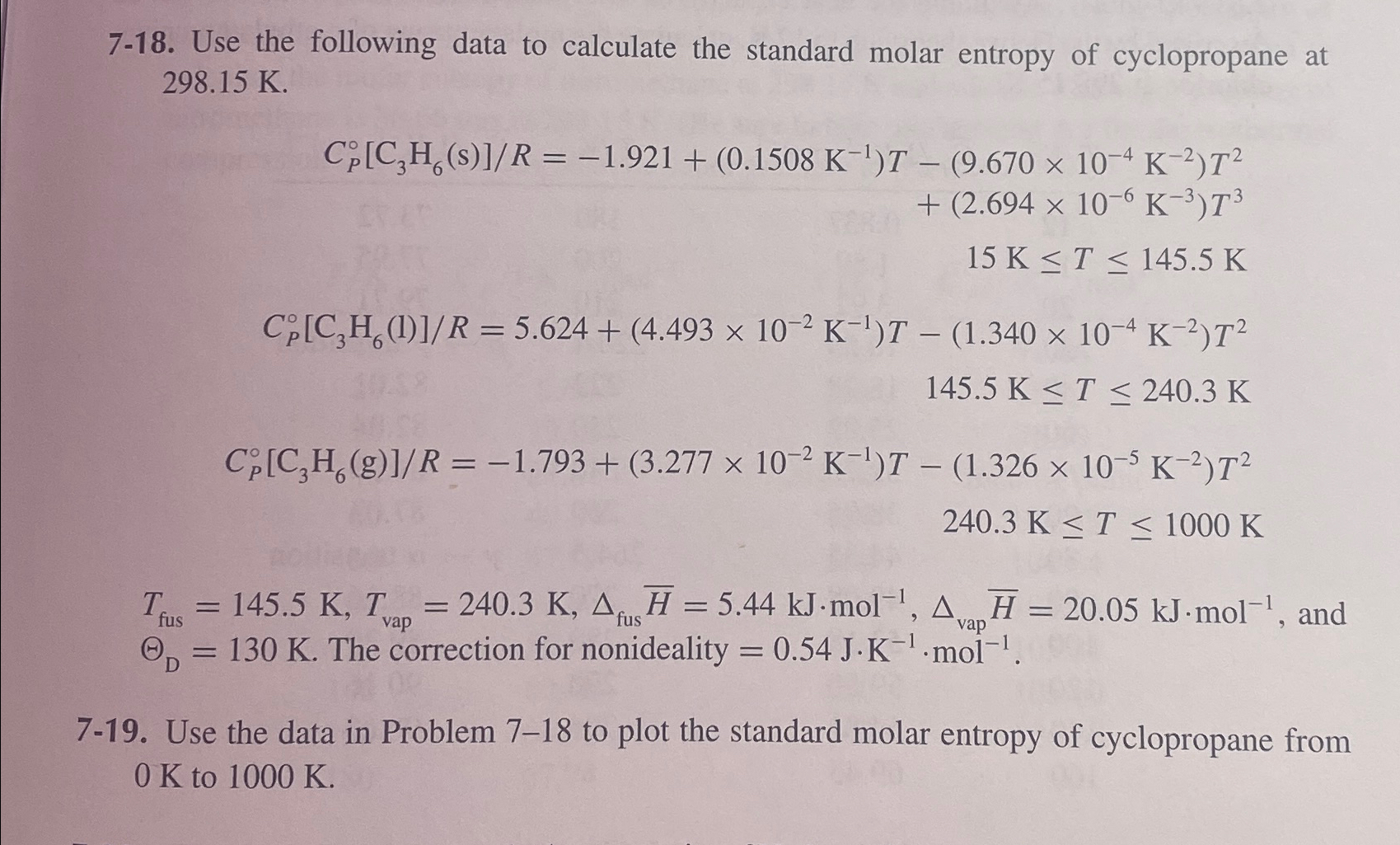 Solved 7-18. ﻿Use the following data to calculate the | Chegg.com