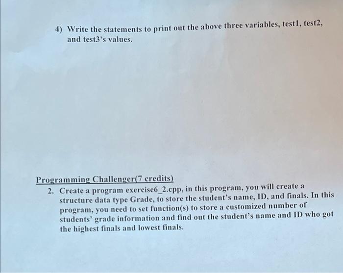 Solved hort Answer( 8 credit) 1. Look at the following | Chegg.com