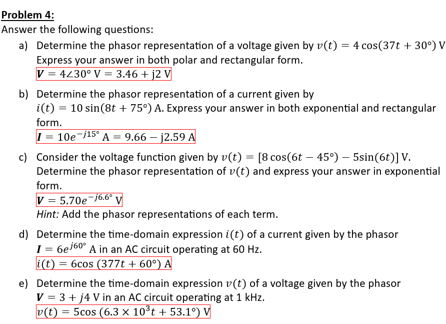 Solved Problem 4:Answer the following | Chegg.com