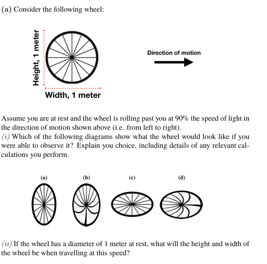 Solved (a) ﻿Consider the following wheel:Direction of | Chegg.com