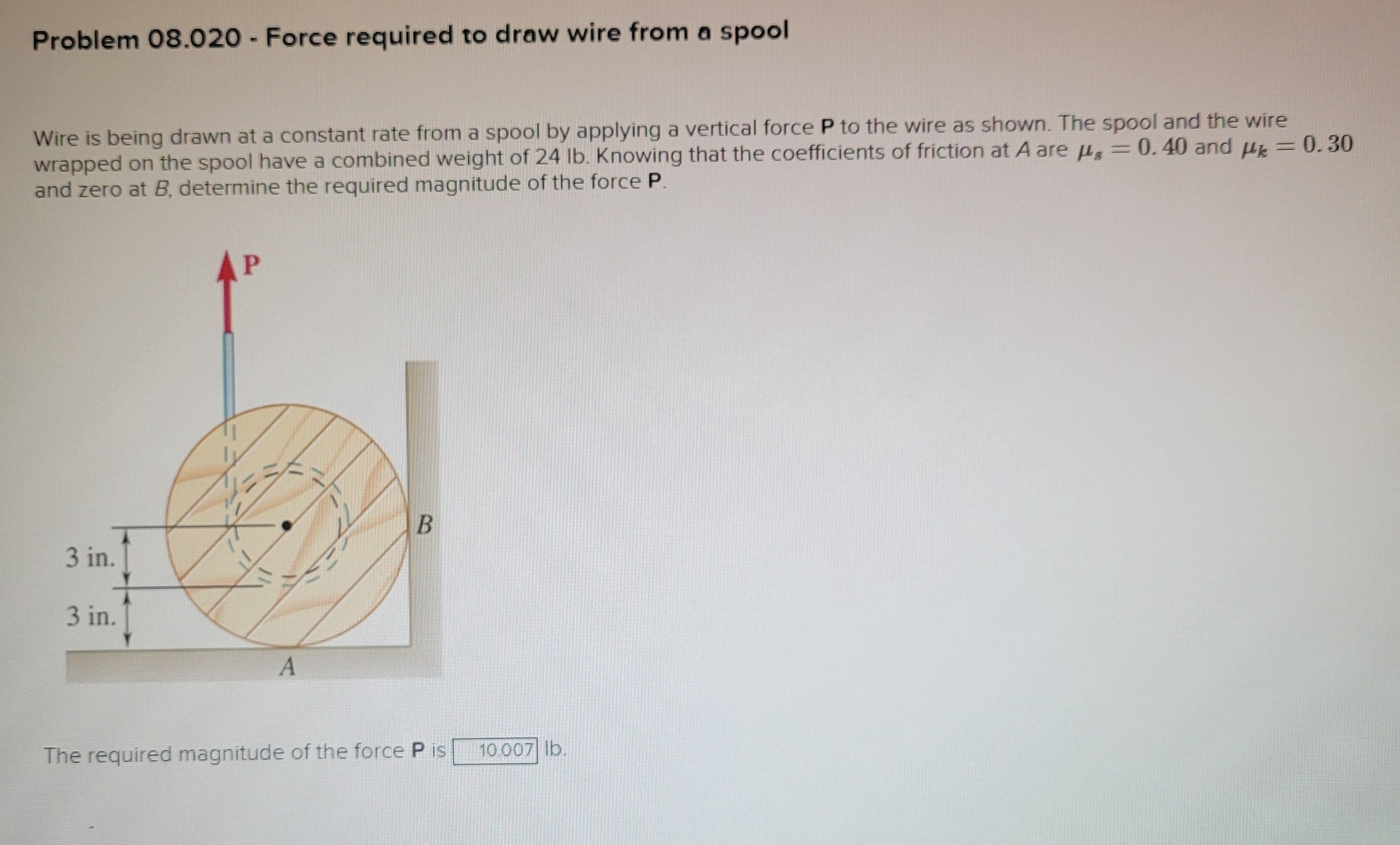 Solved Problem 08.020 - ﻿Force required to draw wire from a | Chegg.com