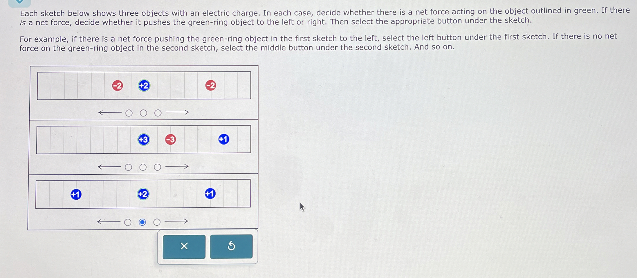Solved Each sketch below shows three objects with an | Chegg.com
