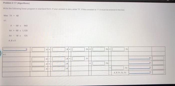 Solved Problem 2-17 (Algorithmie) Witte The following linear | Chegg.com