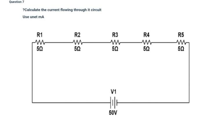 Solved ?Calculate the current flowing through it circuit Use | Chegg.com