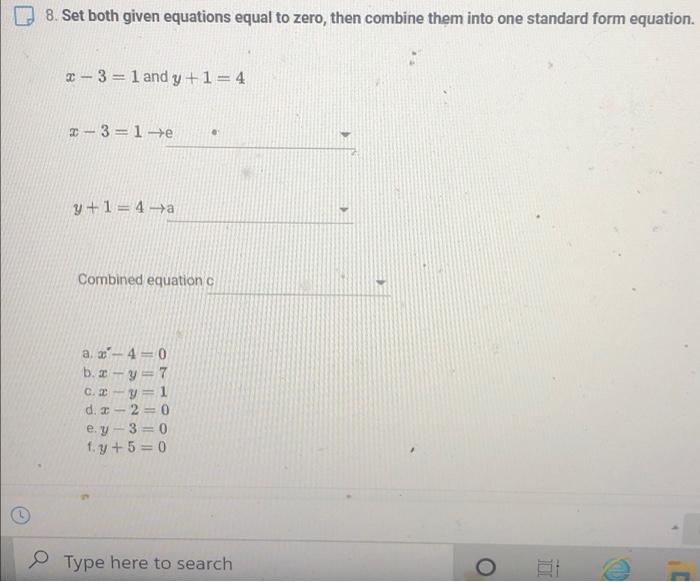 Solved 8. Set both given equations equal to zero, then | Chegg.com