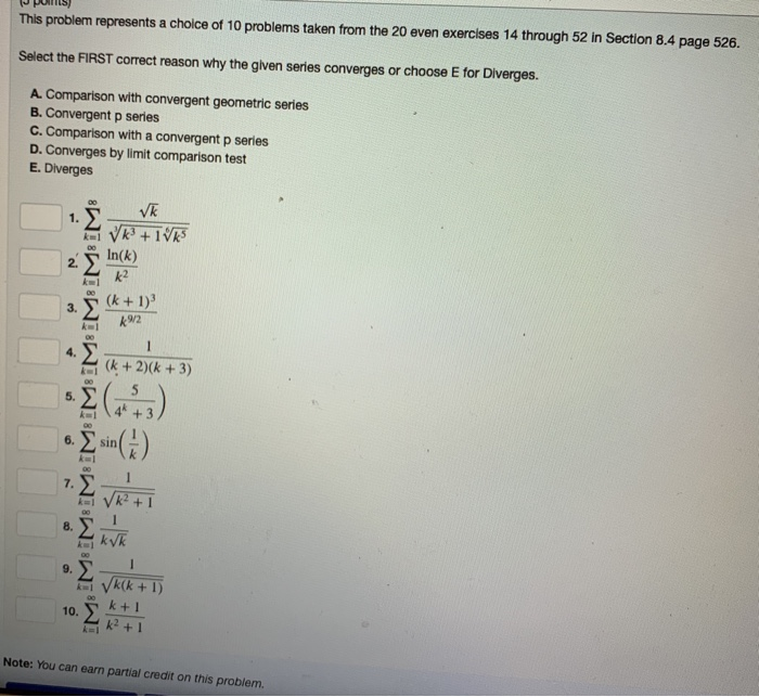 Solved IJ JUMS) This problem represents a choice of 10 | Chegg.com