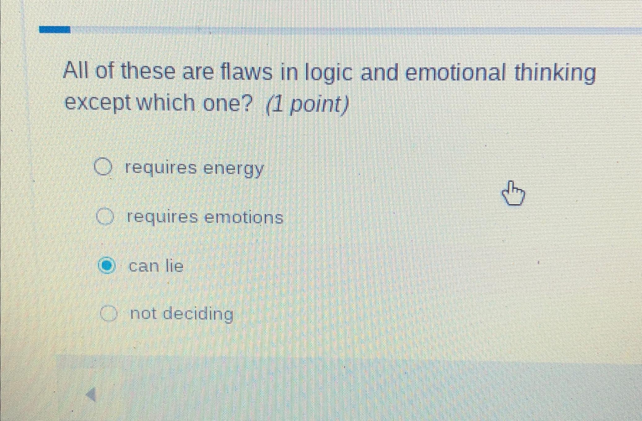 Solved All of these are flaws in logic and emotional | Chegg.com