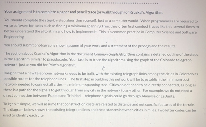 Solved Your assignment is to complete a paper and pencil | Chegg.com