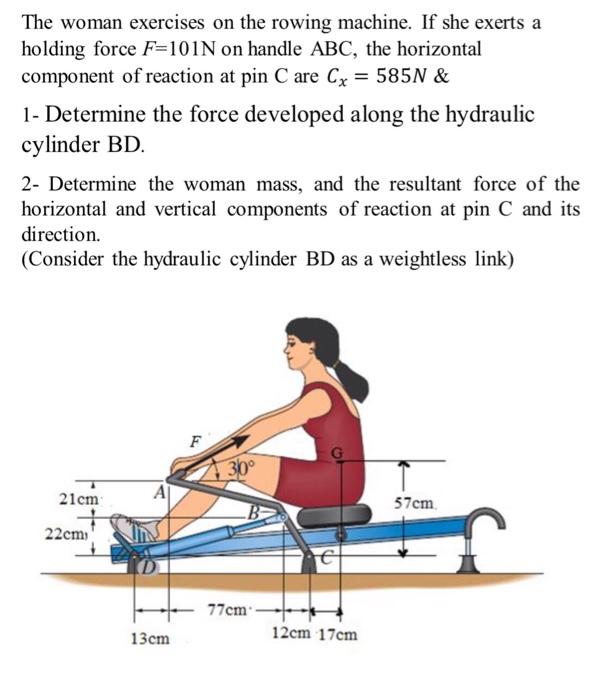 Solved Find the mass for woman ?bd is weightless link = one | Chegg.com