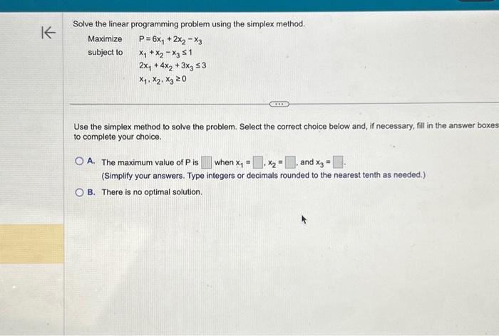 Solved Solve the linear programming problem using the | Chegg.com