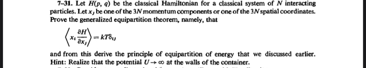 Solved 7-31. ﻿Let H(p,q) ﻿be the classical Hamiltonian for a | Chegg.com