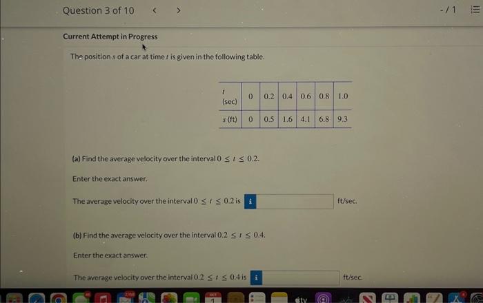 Solved Question 3 of 10 Current Attempt in Progress The | Chegg.com